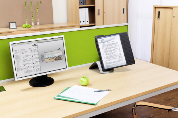 Durable Sherpa Style Table 10 document display carousel Desk Portrait ...