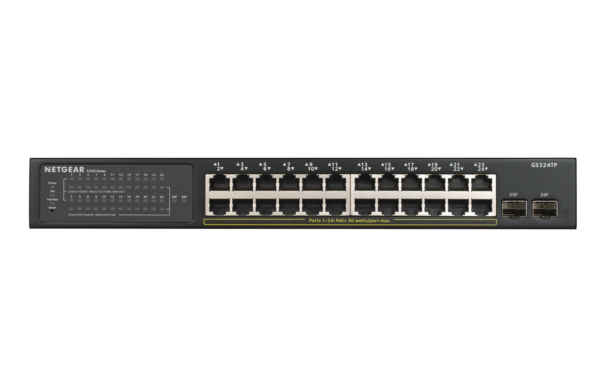 NETGEAR GS324TP Managed L2/L3/L4 Gigabit Ethernet (10/100/1000) Power ...