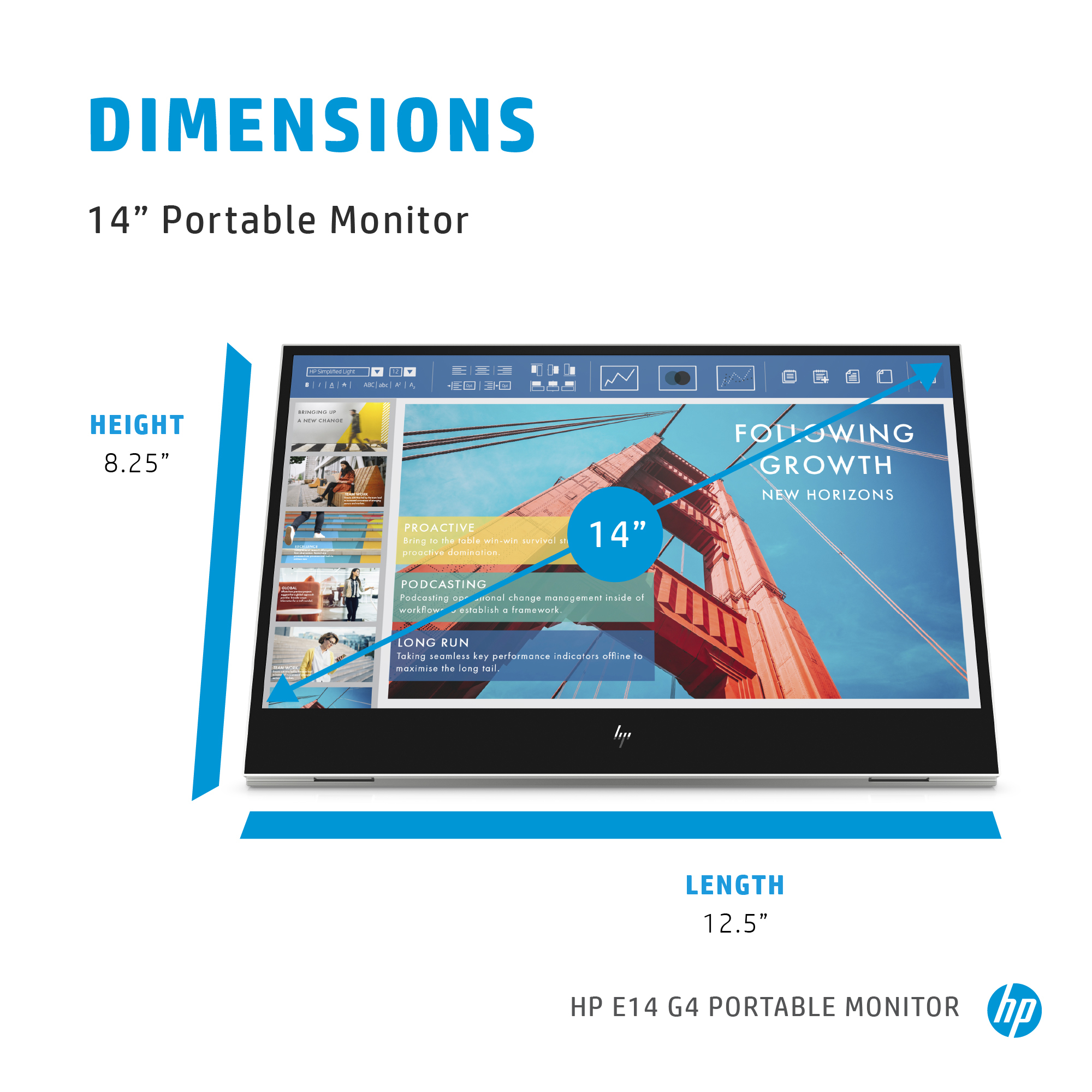 HP E-Series E14 G4 35.6 cm (14") 1920 x 1080 pixels Full HD LED White ...