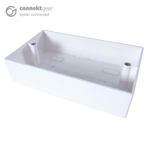 connektgear AV Double Back Box - 4 Module 45mm Deep - White, 692 in ...