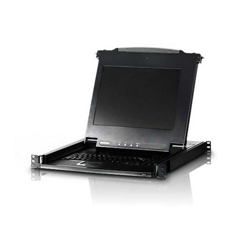 ATEN 17 INCH LCD MONITOR & KEYBOARD RACK MOUNTING CONSOLE - 1U, 73 in ...
