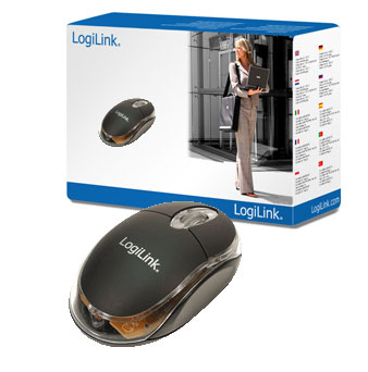 LogiLink optical USB Mini with LED mouse USB Type-A 800 DPI, 3 in ...
