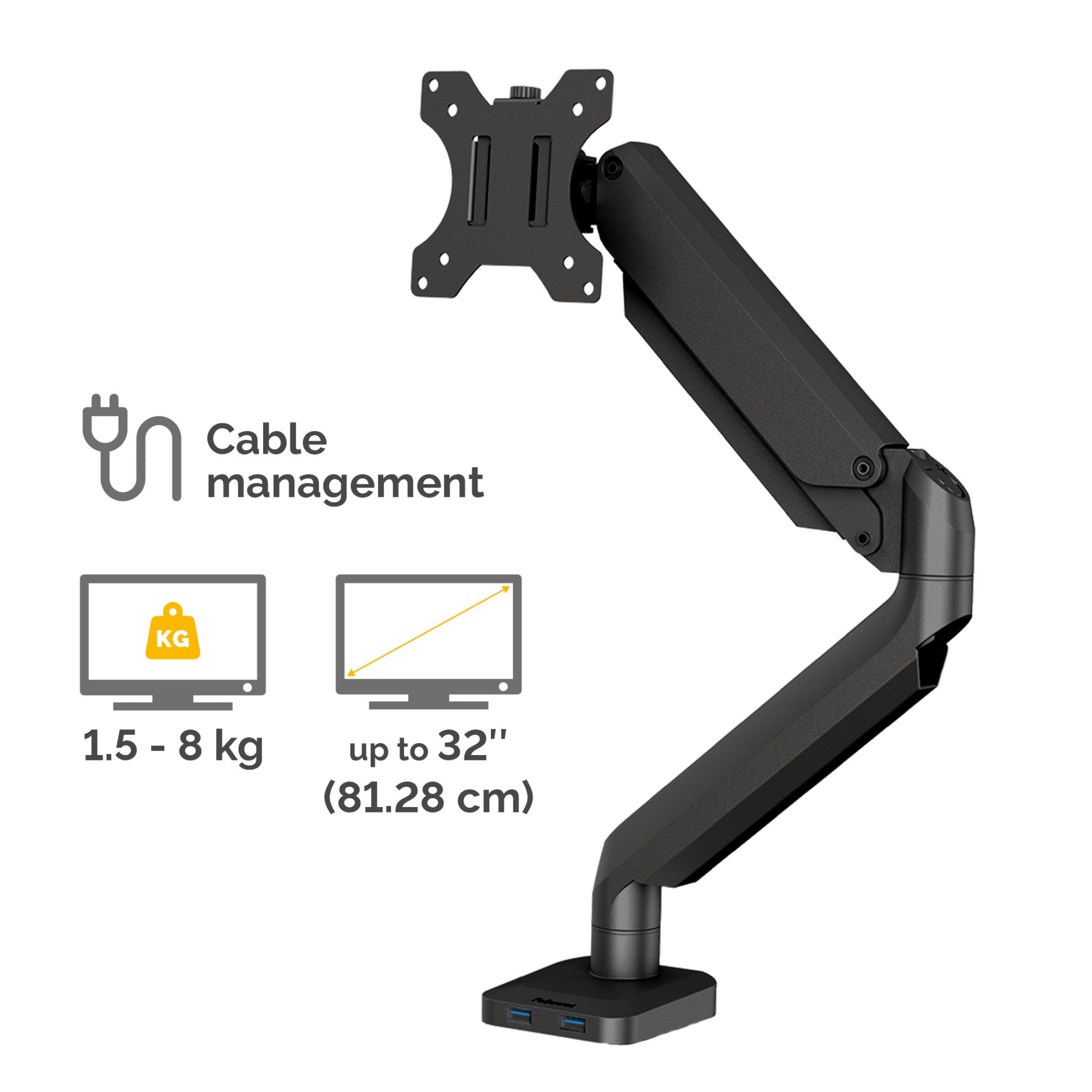 Fellowes Platinum Series Monitor Arm - Monitor Mount for 8KG 32 Inch ...