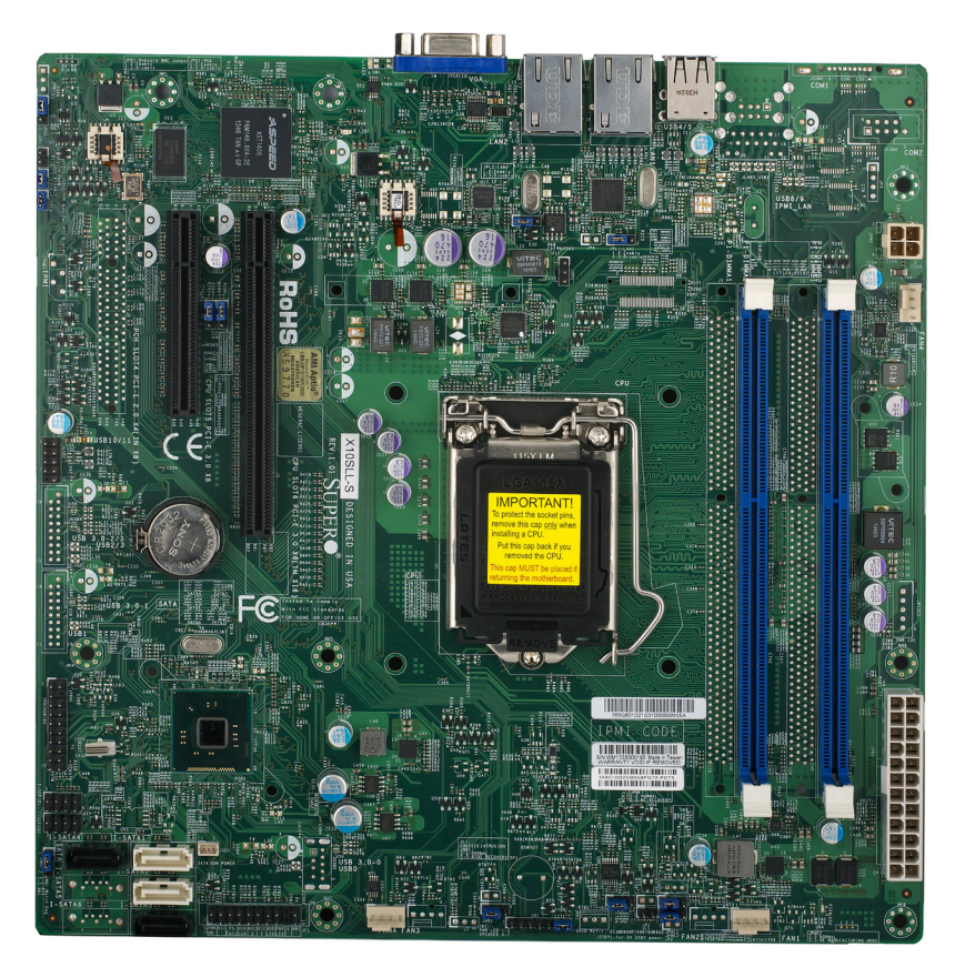 Supermicro X10SLL-S Intel® C222 LGA 1150 (Socket H3) micro ATX, 0 in ...