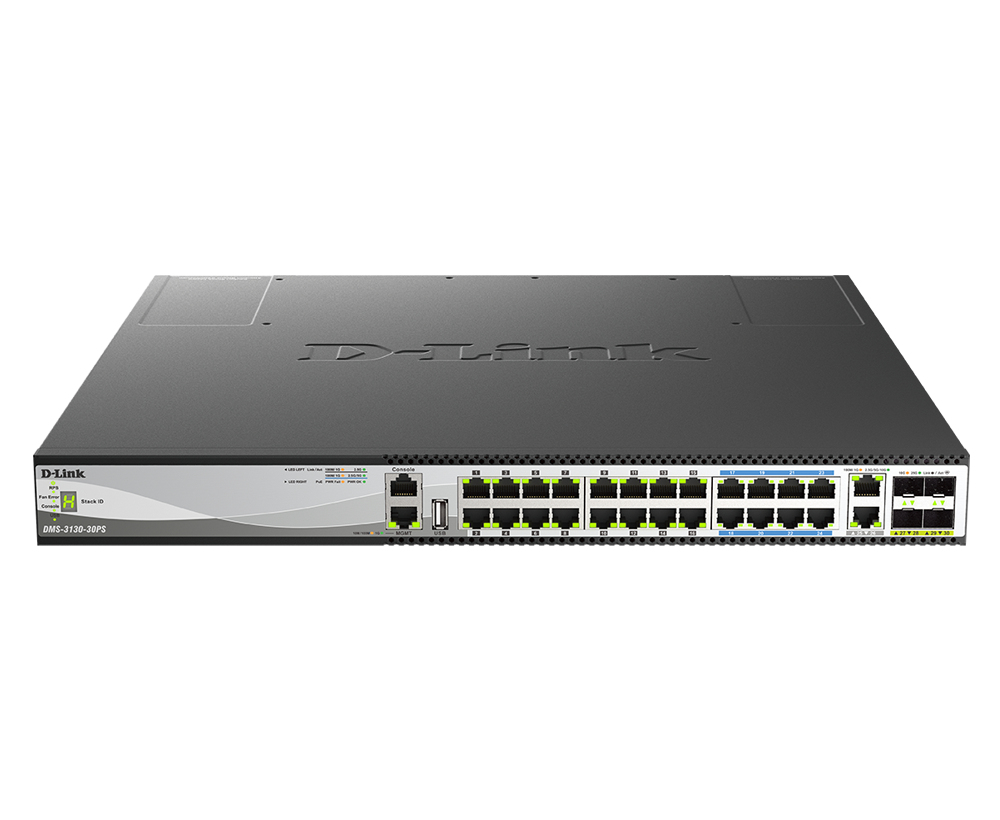 D-Link DMS-3130-30PS network switch Managed L3 2.5G Ethernet (100/1000 ...