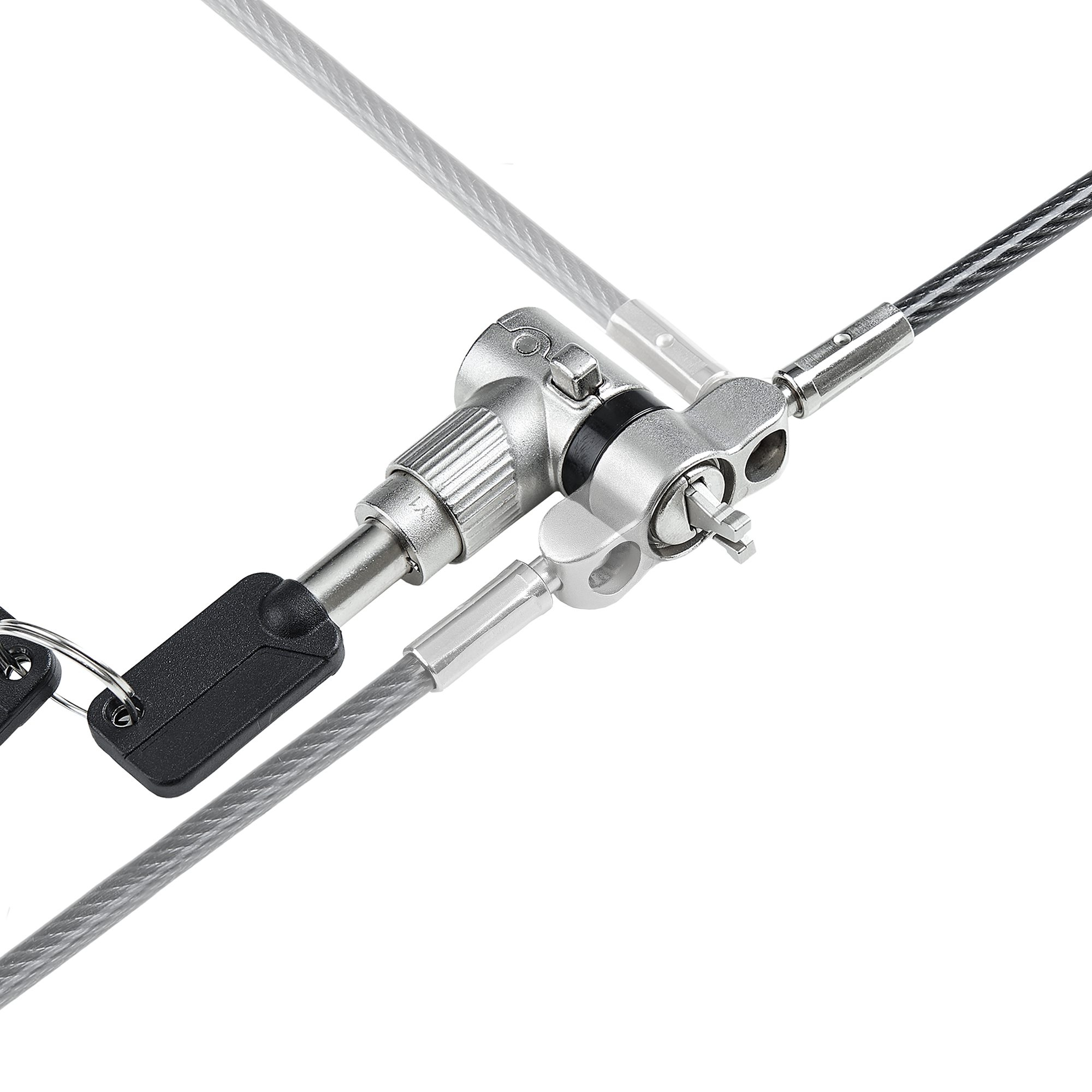 StarTech.com 3-in-1 Universal Laptop Lock 6.6ft (2m), Master Keyed ...