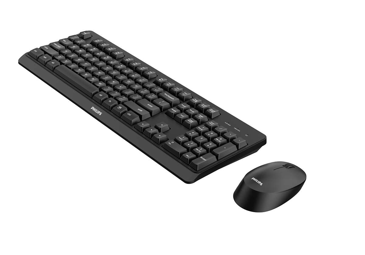 Philips 3000 series SPT6307BL/40 keyboard Mouse included RF Wireless ...