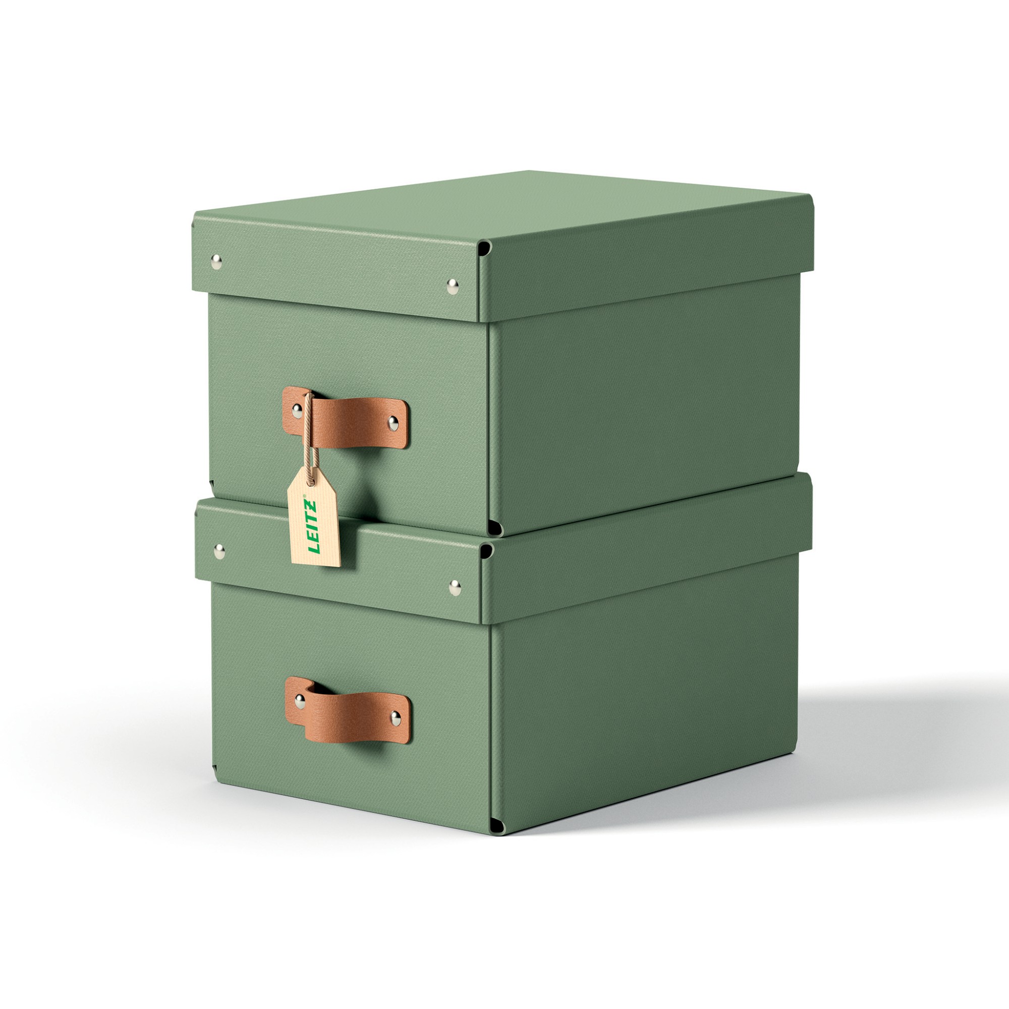 Leitz Puro Storage Box with lid, small, 7L, 100% recycled card, pack of ...