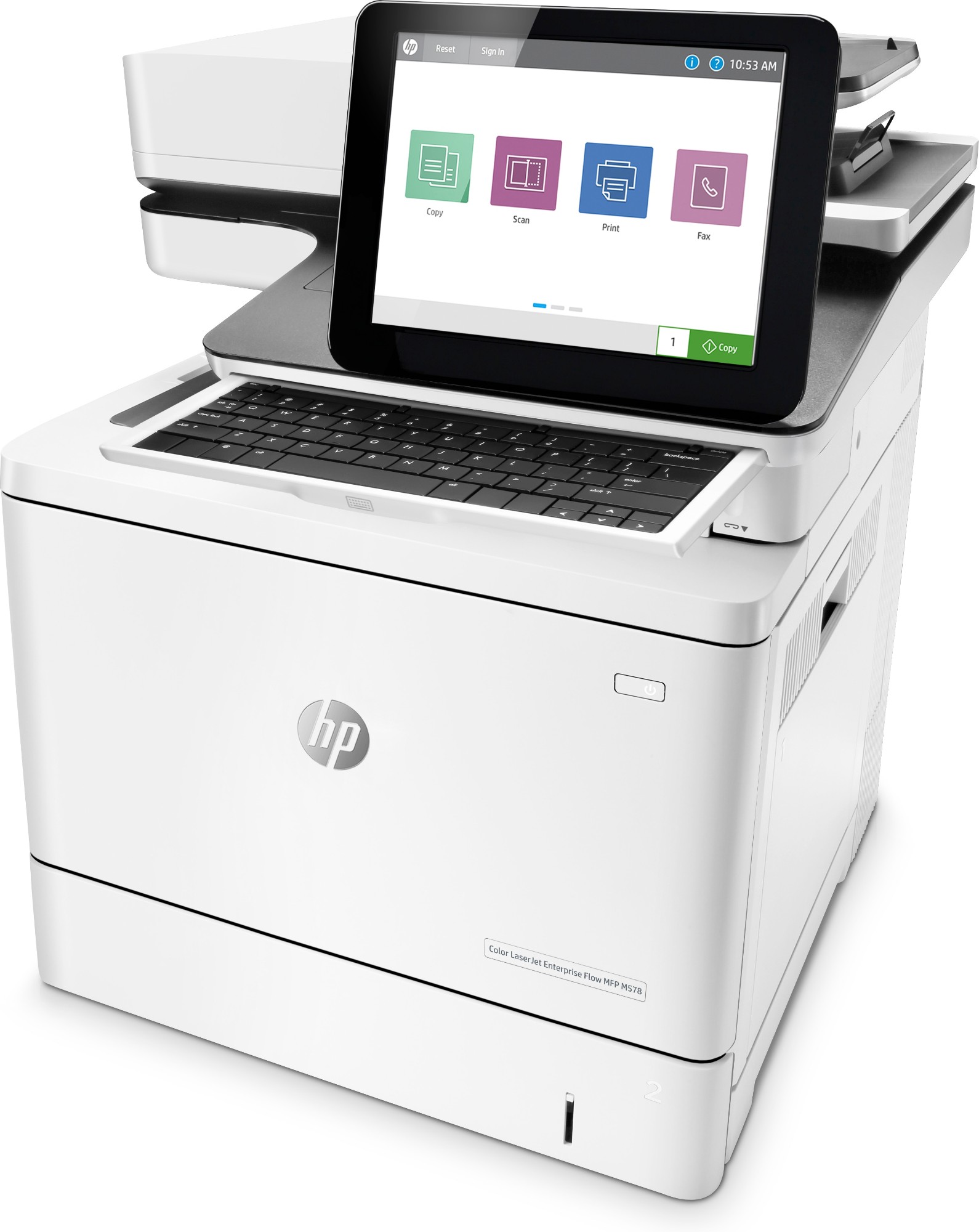 HP Color LaserJet Enterprise Flow MFP M578c, Print, copy, scan, fax ...