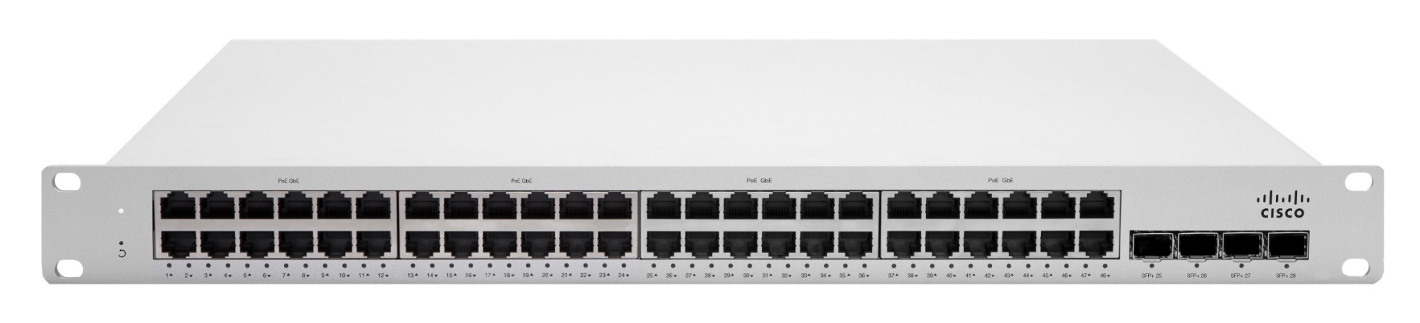 Cisco Meraki MS250-48FP L3 Stck Cld-Mngd 48x GigE 740W PoE Switch, 0 in ...