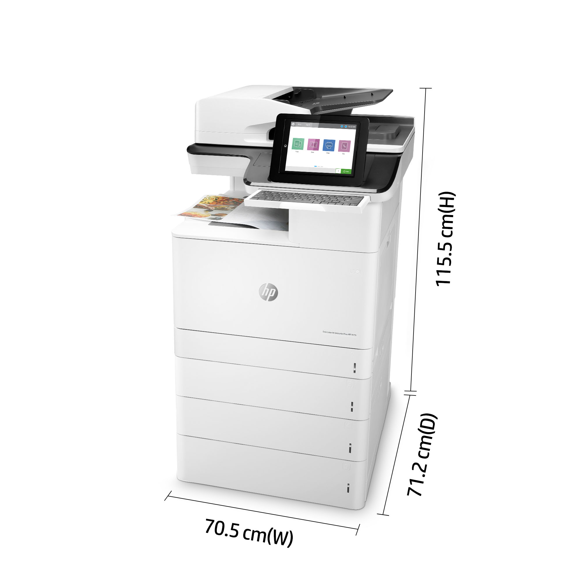 HP Color LaserJet Enterprise Flow MFP M776z, Print, copy, scan and fax ...