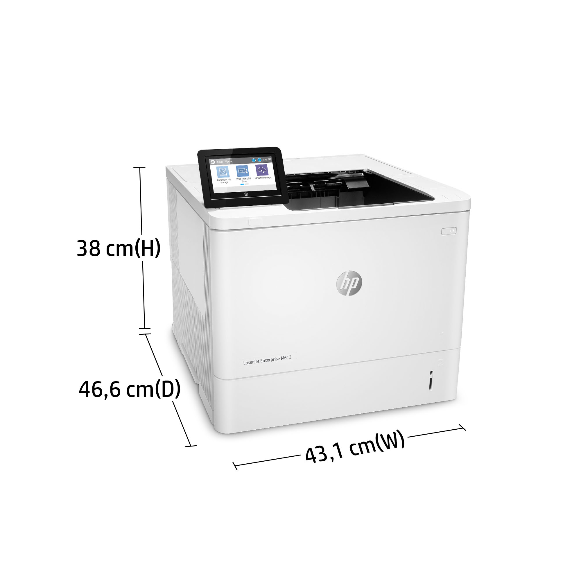 HP LaserJet Enterprise M612dn, Print, Two-sided printing, 429 in ...