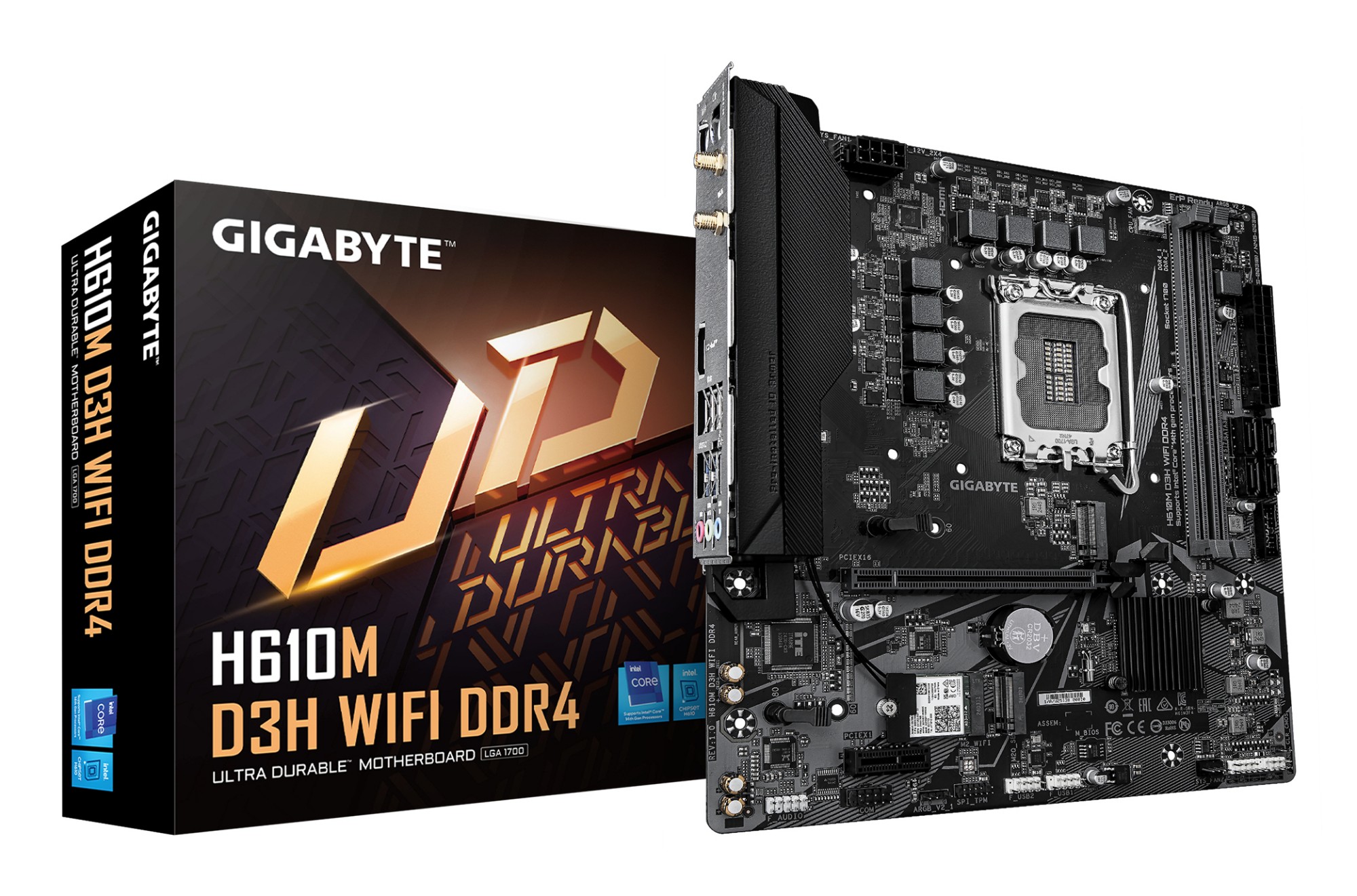 GIGABYTE H610M D3H WIFI DDR4 Motherboard - Supports 14th Gen. Intel ...