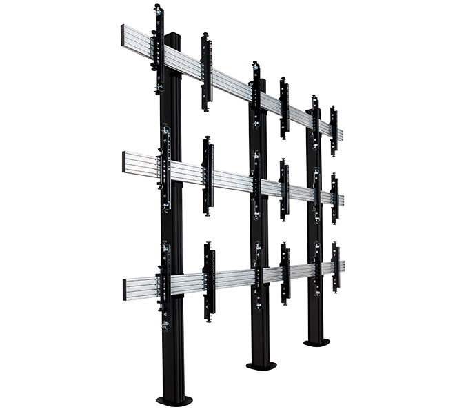 B-Tech SYSTEM X - 3 x 3 Universal Bolt-Down Videowall Mounting System ...