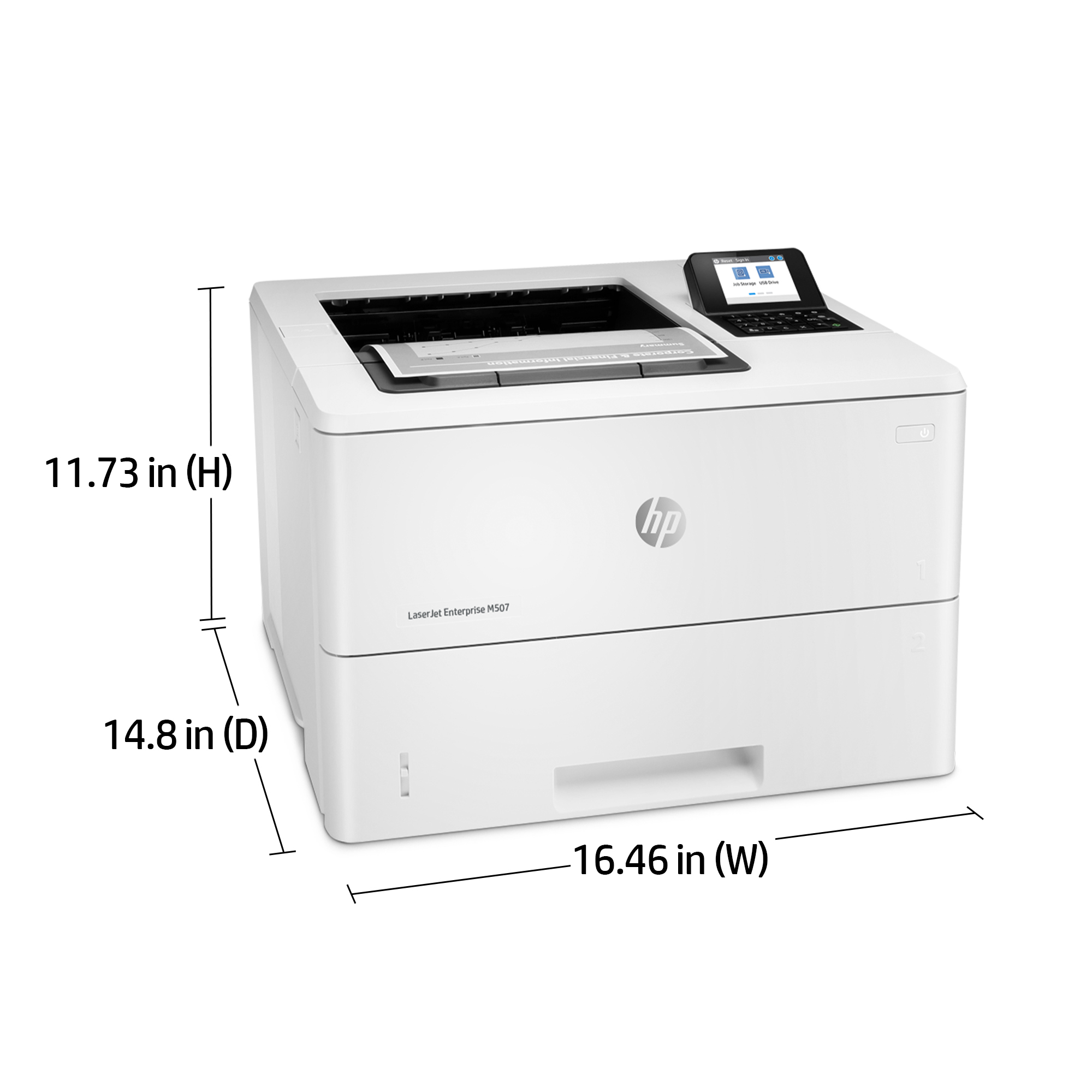 HP LaserJet Enterprise M507dn, Print, Two-sided printing, 87 in ...