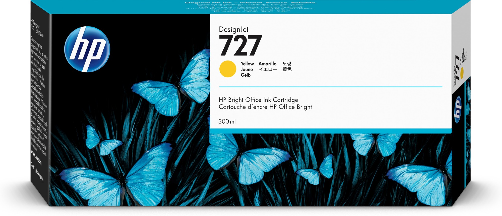 HP F9J78A (727) Ink cartridge yellow, 300ml, 66 in distributor ...