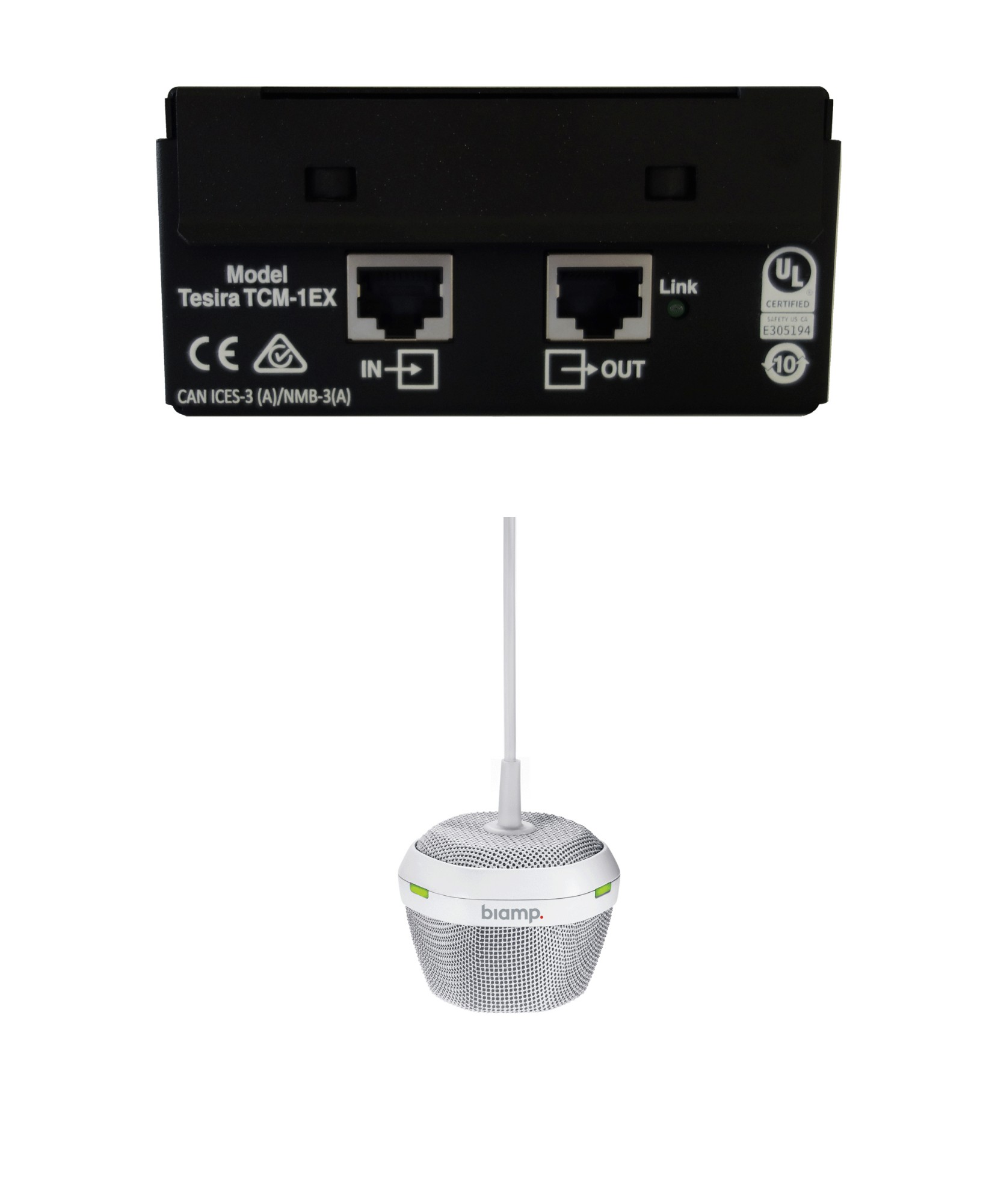 Biamp Parlé TCM-1EX White Conference microphone, 0 in distributor ...