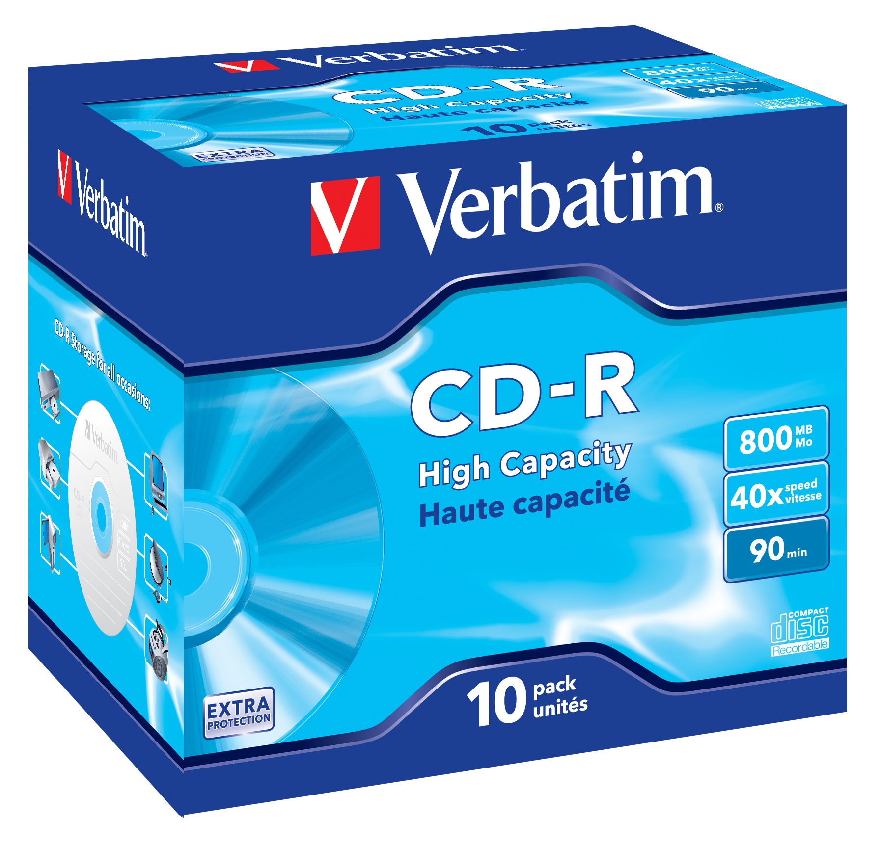 Verbatim 43428 blank CD CD-R 800 MB 10 pc(s), 5 in distributor ...