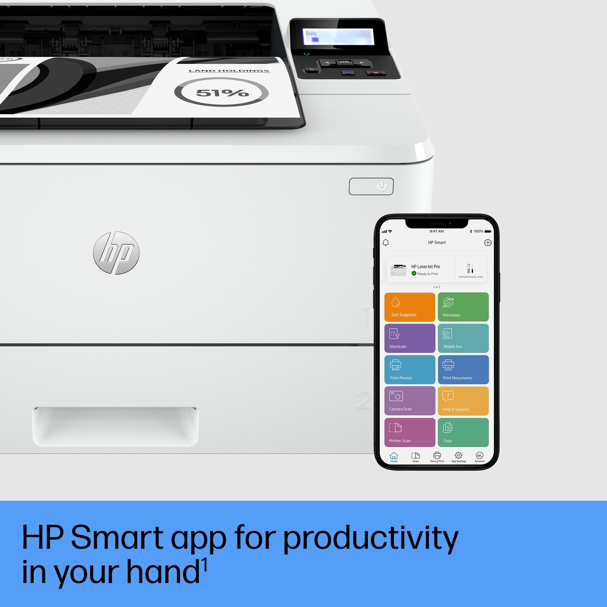 HP LaserJet Pro 4002dn Printer, Black and white, Printer for Small ...