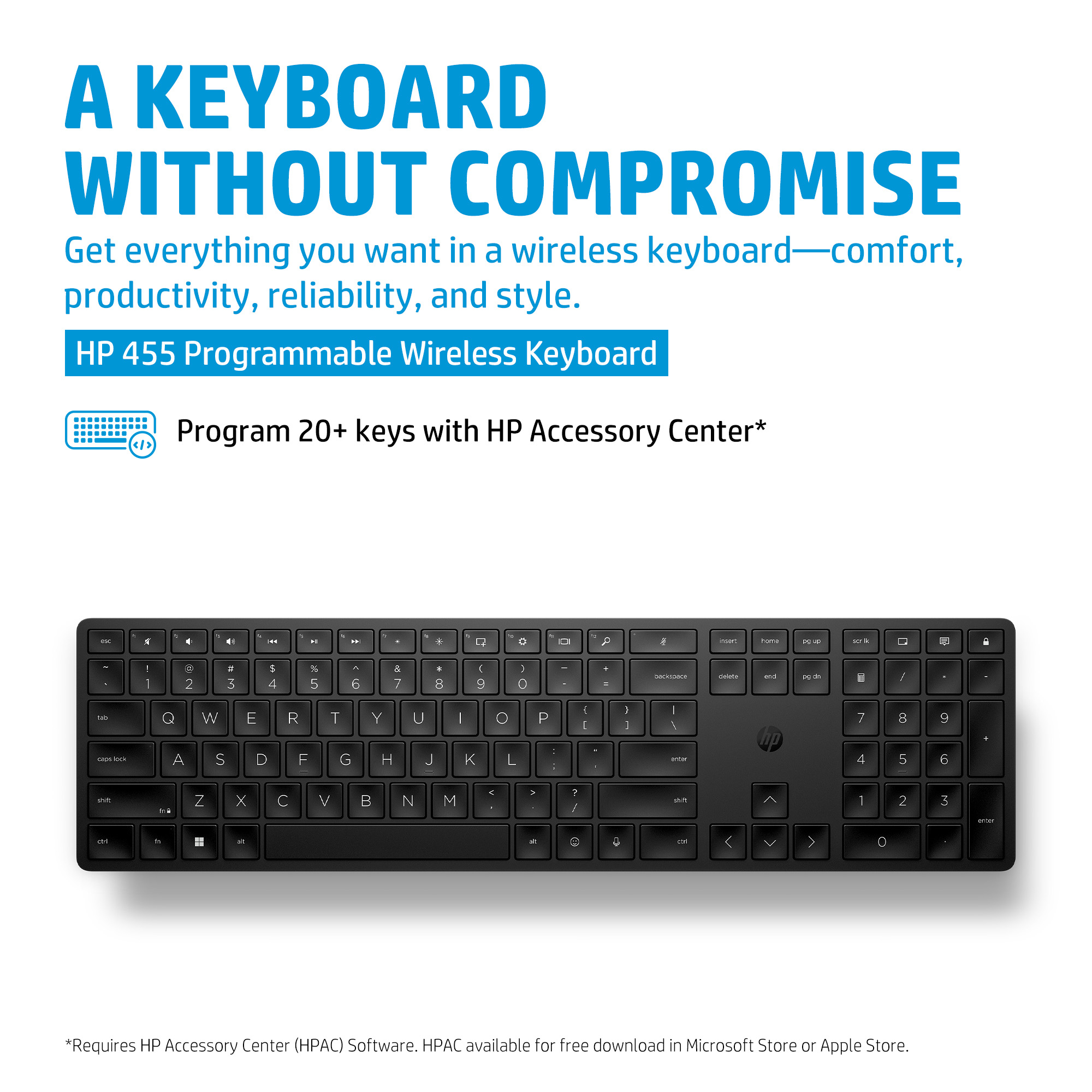HP 455 Programmable Wireless Keyboard, 1156 in distributor/wholesale ...