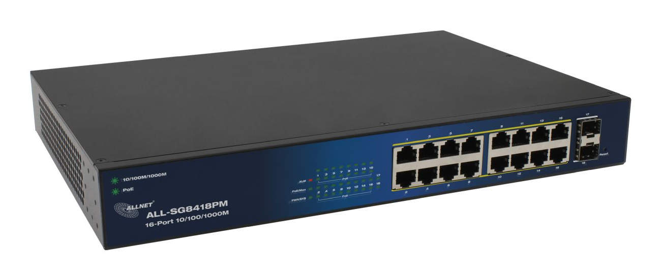 ALLNET ALL-SG8418PM network switch Managed Gigabit Ethernet (10/100 ...