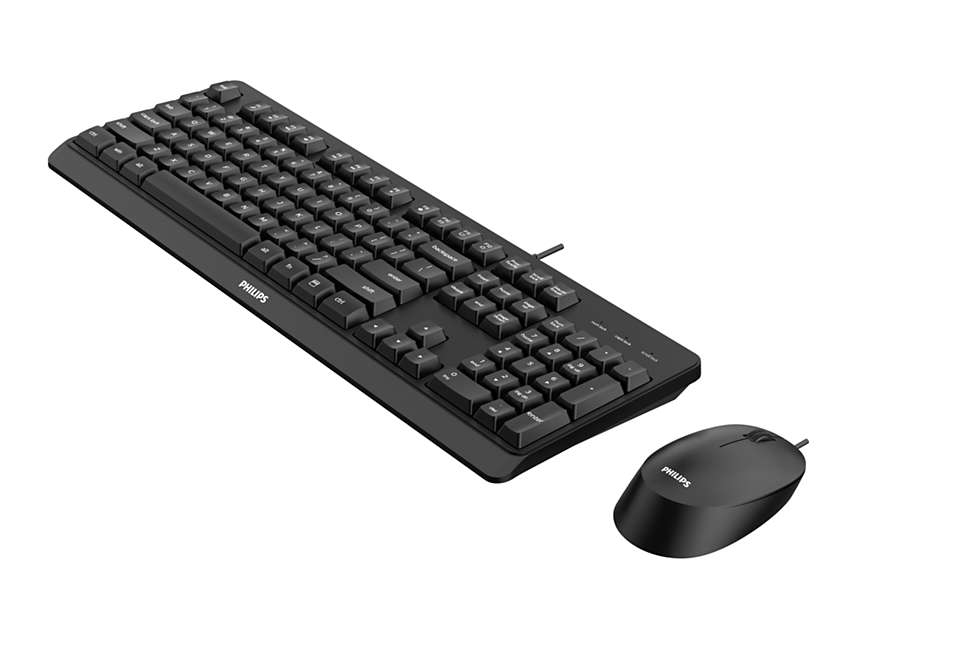 Philips 2000 series SPT6207BL/40 keyboard Mouse included USB QWERTY ...