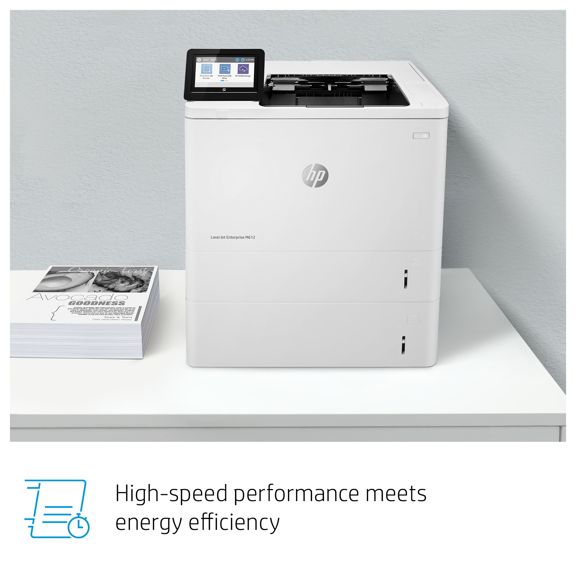 HP LaserJet Enterprise M612dn, Print, Two-sided printing, 361 in ...