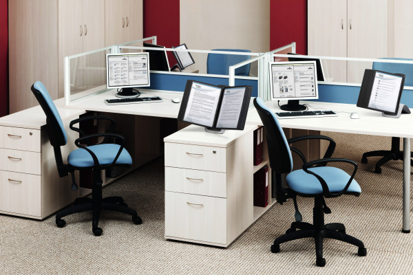 Durable Sherpa Style Table 10 document display carousel Desk Portrait ...