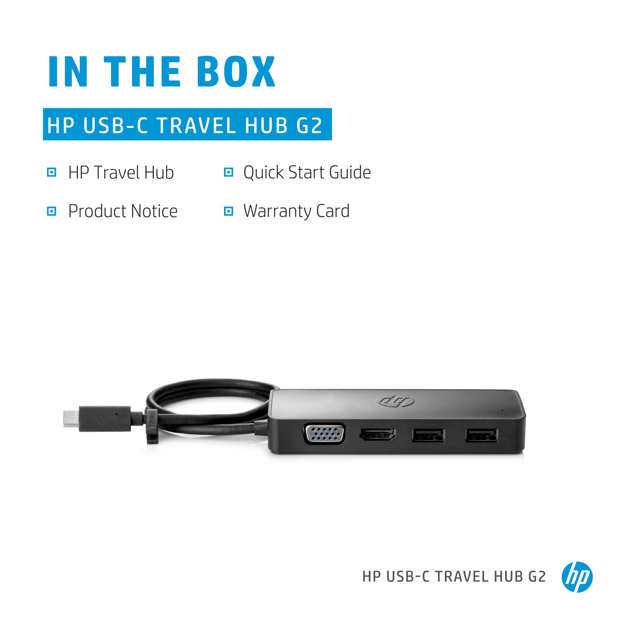 HP USB-C Travel Hub G2 USB 3.2 Gen 1 (3.1 Gen 1) Type-C, 46 in ...