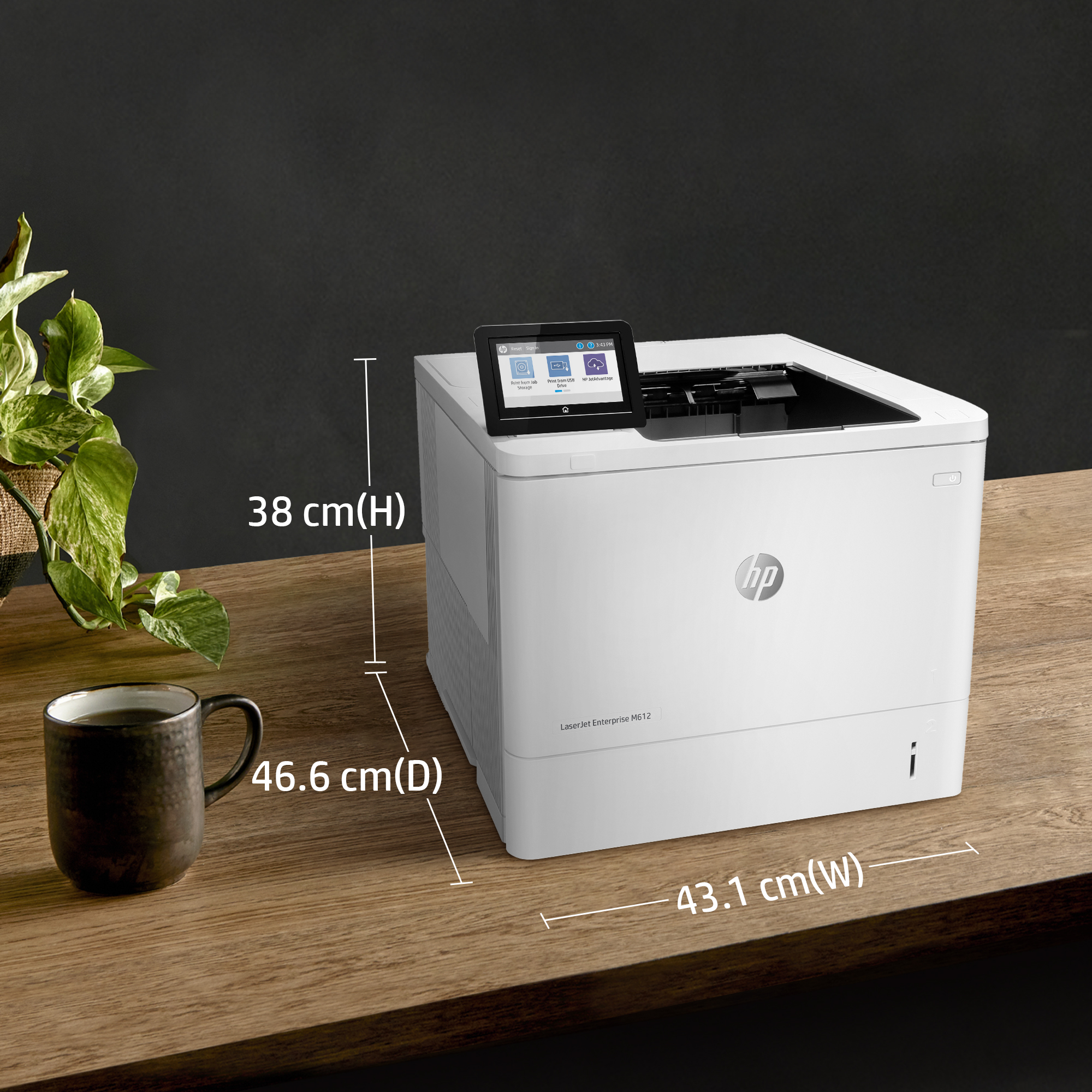 HP LaserJet Enterprise M612dn 1200 x 1200 DPI A4 Wi-Fi, 44 in ...