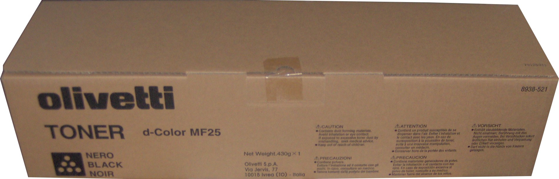 Olivetti B0533 Toner black, 20K pages/5% for Olivetti d-Color MF 25, 3 ...