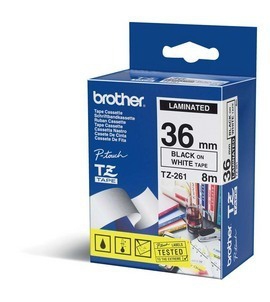 Brother TZE-261 DirectLabel black on white Laminat 36mm x 8m for ...