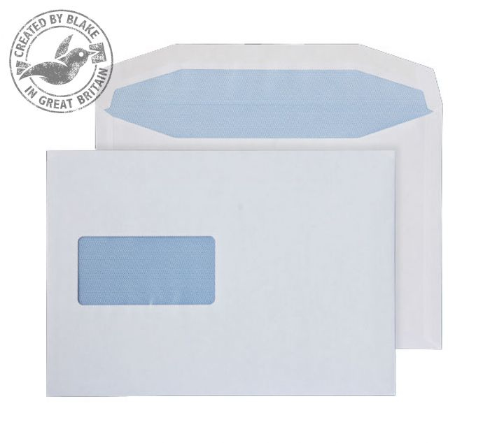 Blake White Window Gummed Mailer C5+ 162X235mm 90gsm (Pack 500), 0 in ...