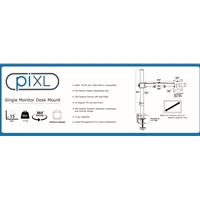 piXL SINGLE ARM monitor mount / stand 68.6 cm (27") Black, 766 in ...