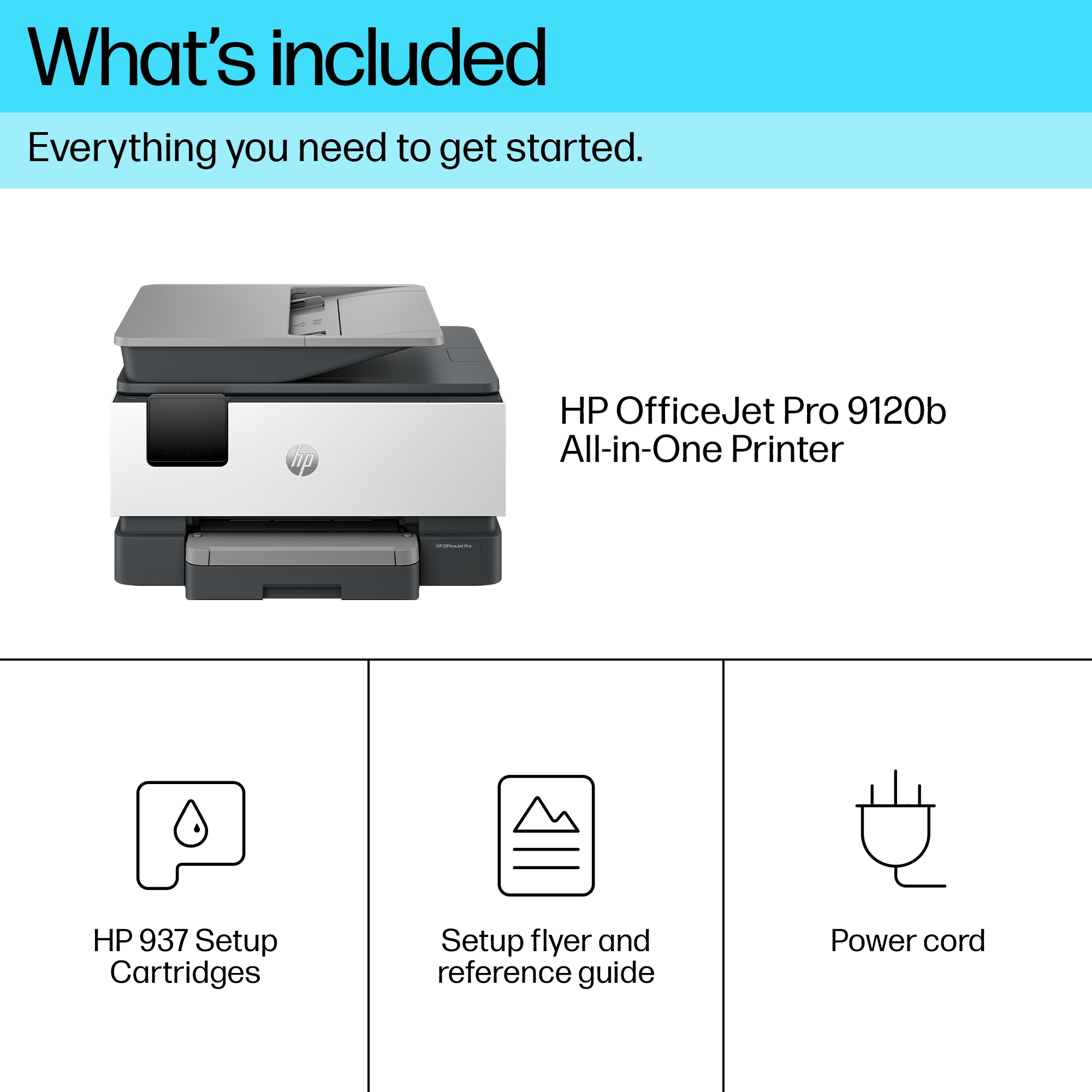 HP OfficeJet Pro 9120b Wireless All-in-One Color Printer, Two-sided ...