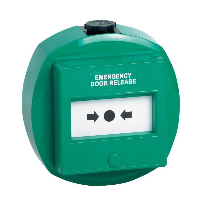 Triple pole weatherproof green break glass unit