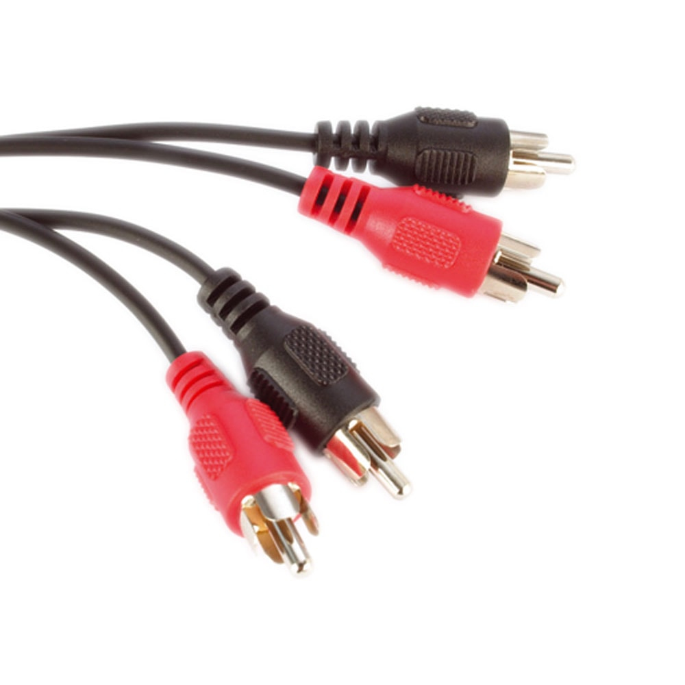 Videk 2 Phono Plugs to 2 Phono Plugs Cable 1.2Mtr, 20 in distributor ...
