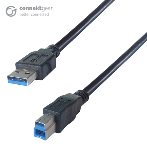 connektgear 2m USB 3 Connector Cable A Male to B Male - SuperSpeed ...