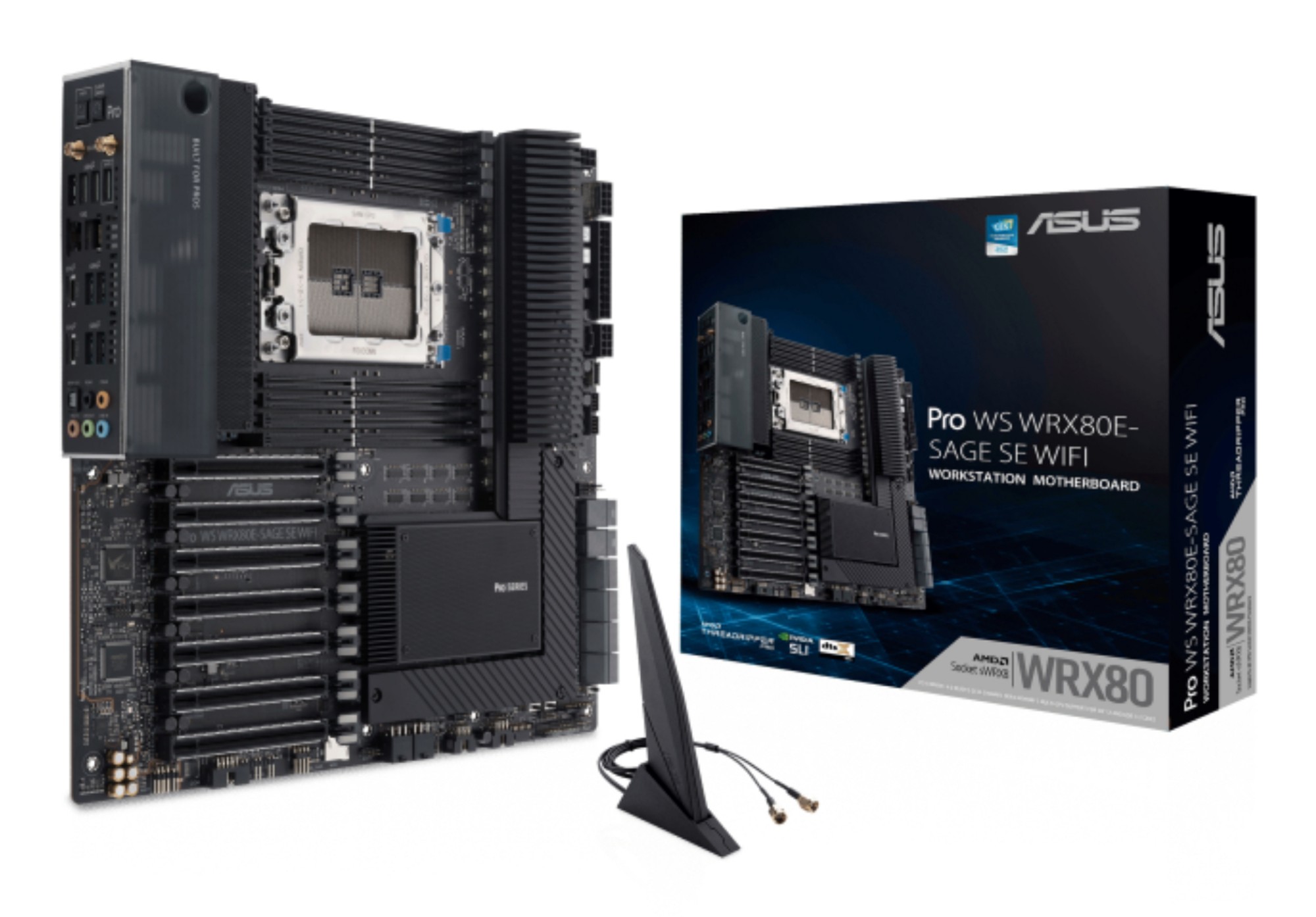 ASUS WRX80E-SAGE SE WIFI AMD WRX80 Socket SP3 Extended ATX, 24 in ...