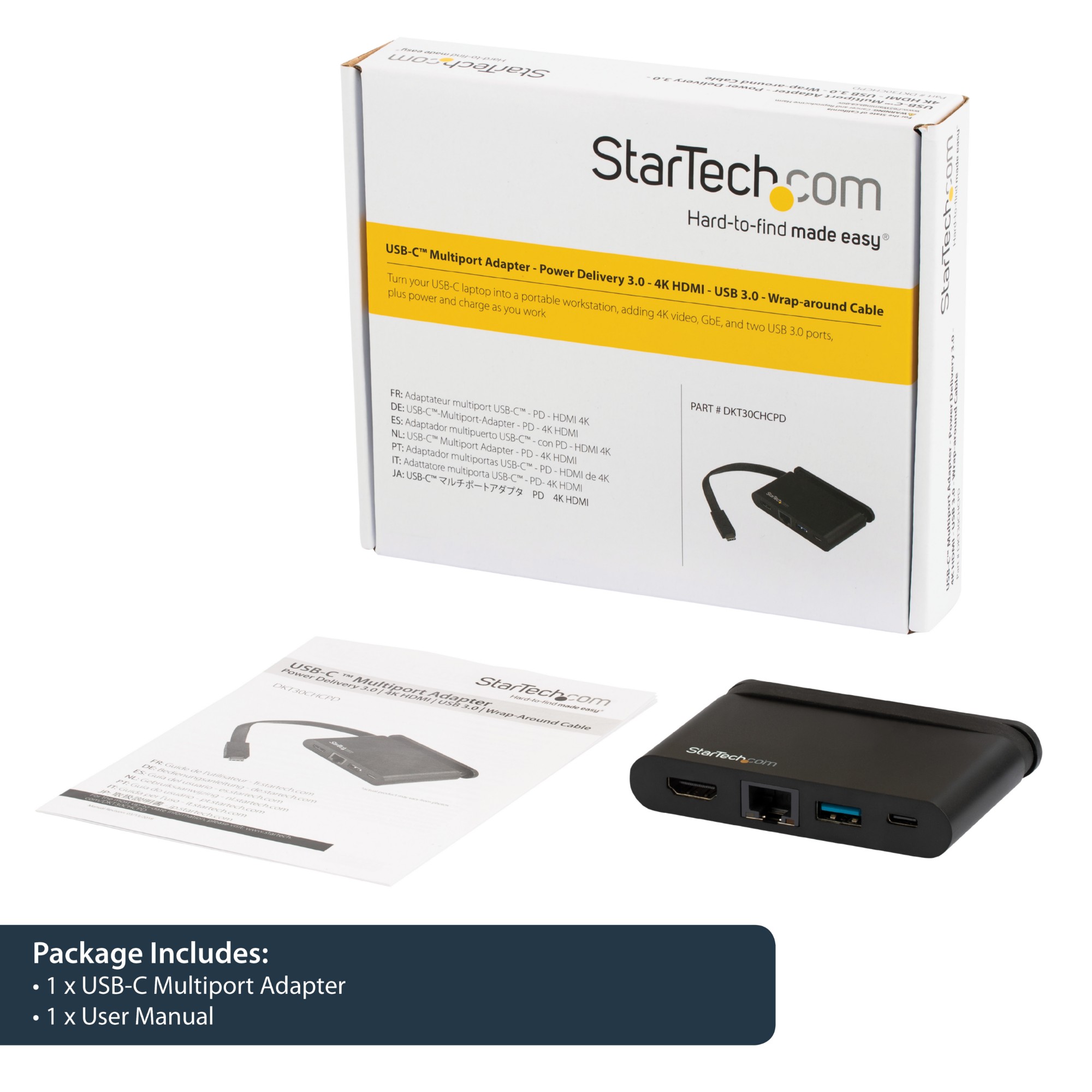 StarTech.com USB C Multiport Adapter - Portable USB-C Dock with 4K HDMI ...
