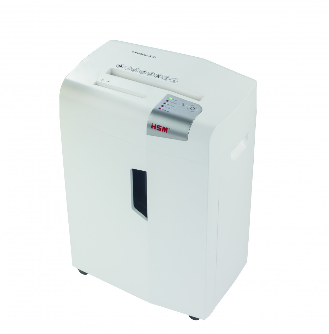 HSM X15 paper shredder Particle-cut shredding 57 dB 23 cm Silver, White ...