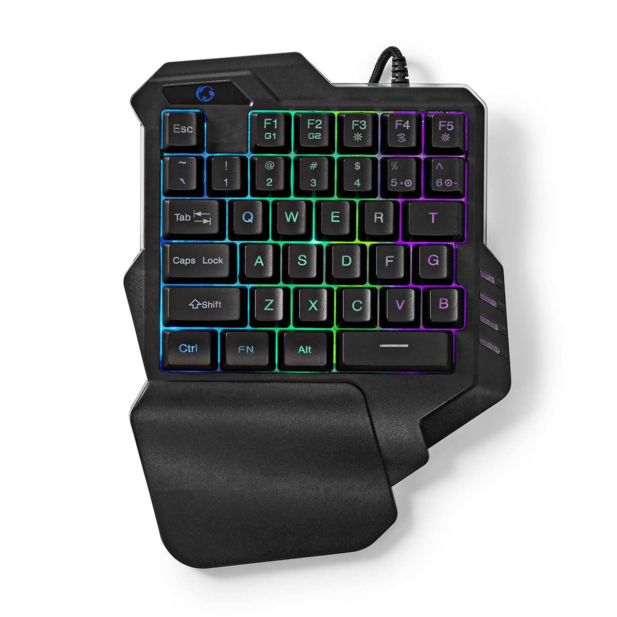GKBDS110BK NEDIS Gaming One-Handed Keyboard, Wired - Black
