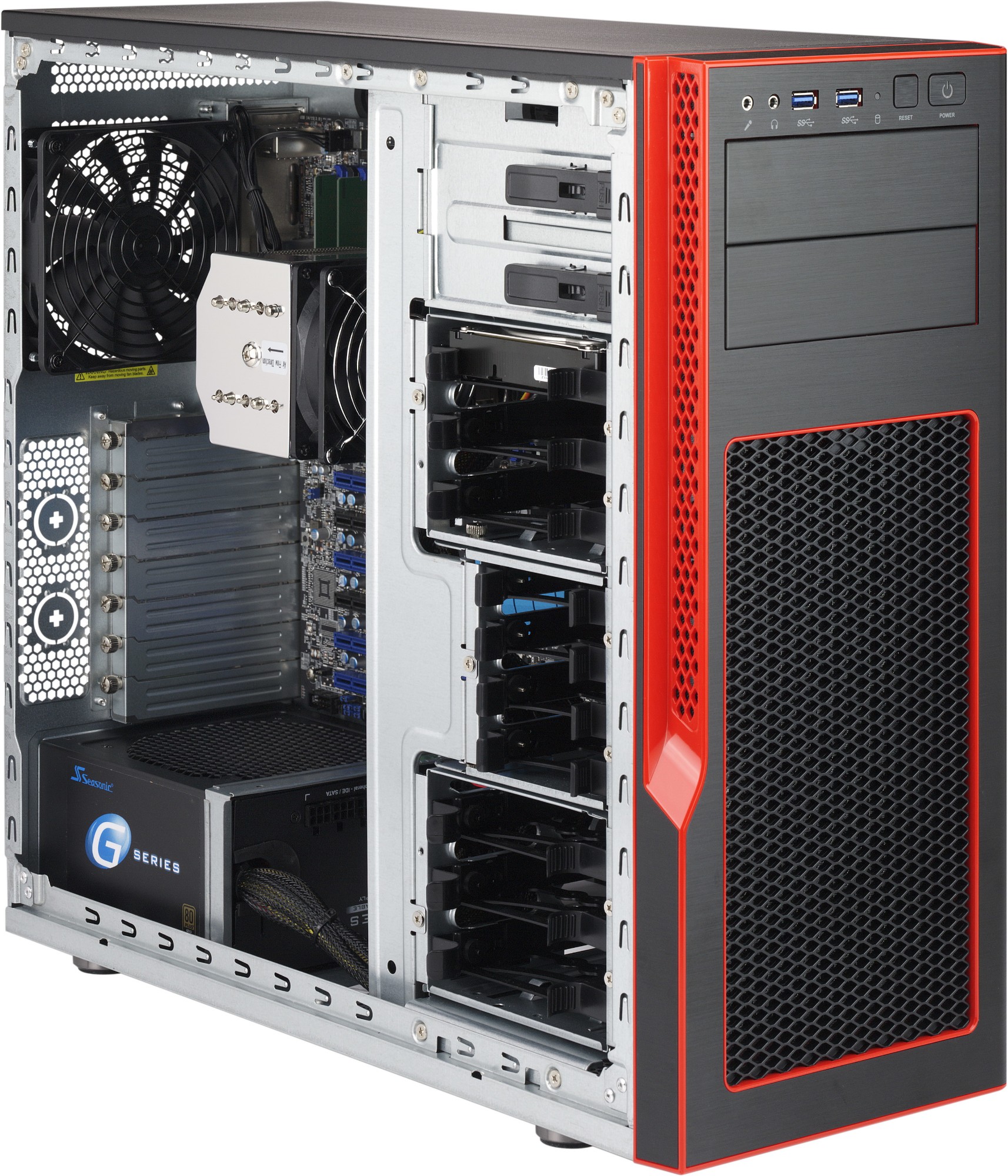 Supermicro S5 GS5A-753R Mid-Tower Workstation / Gaming Case with 750W ...