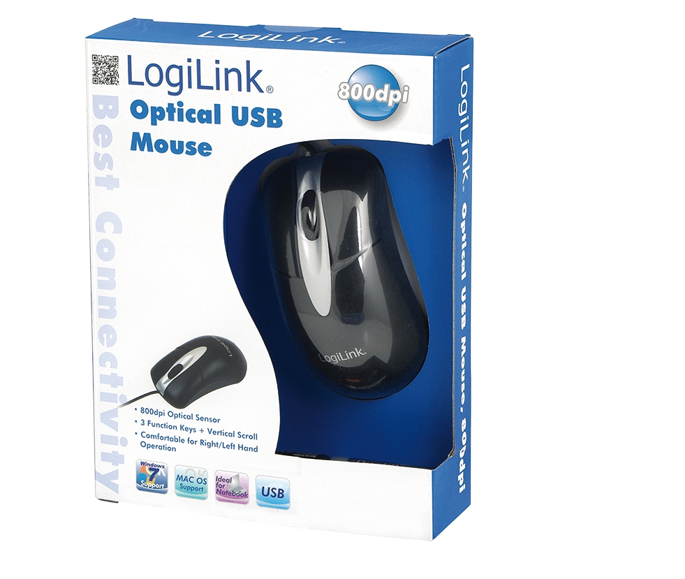 LogiLink optical USB mouse USB Type-A 800 DPI, 0 in distributor ...