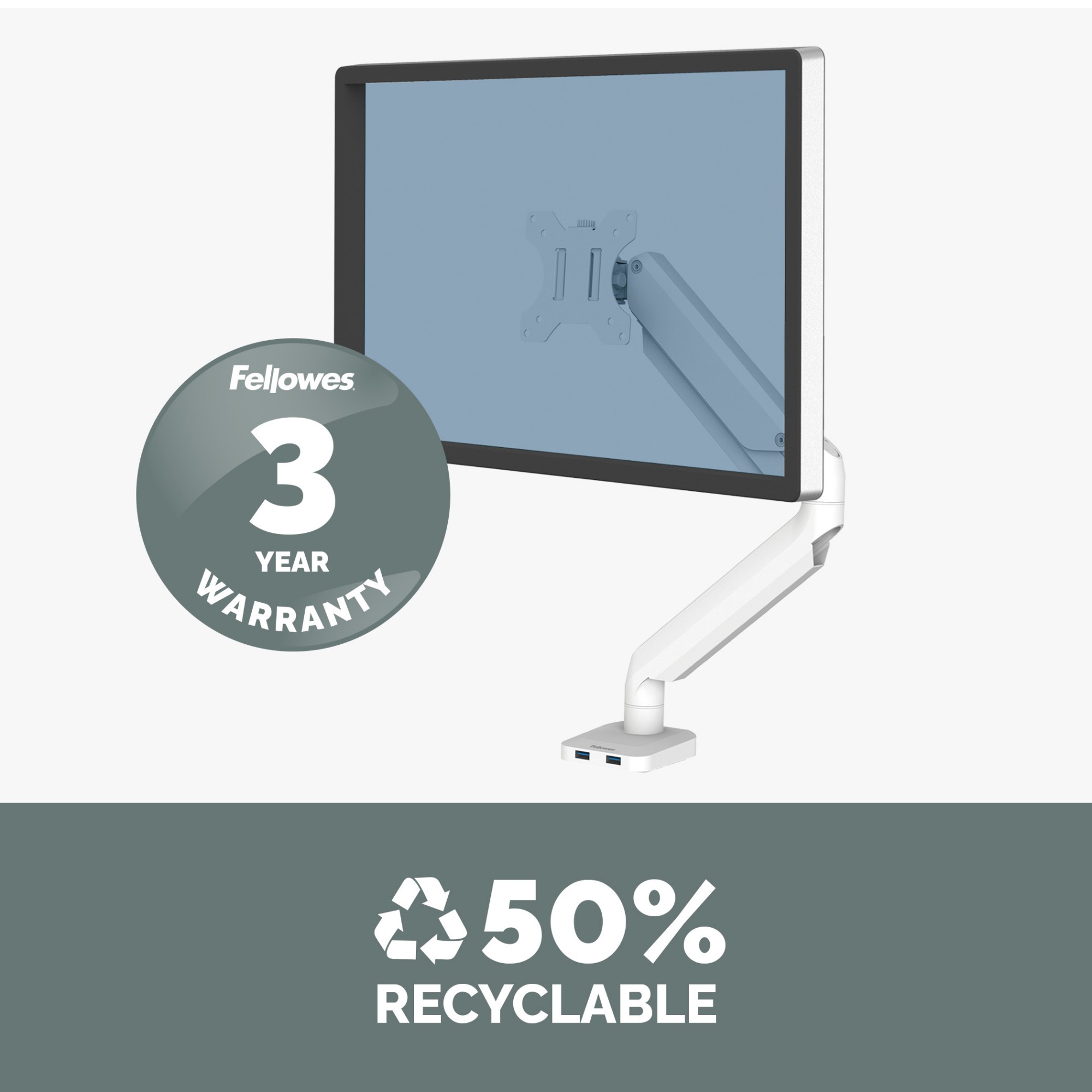 Fellowes Platinum Series Monitor Arm - Monitor Mount for 8KG 32 Inch ...